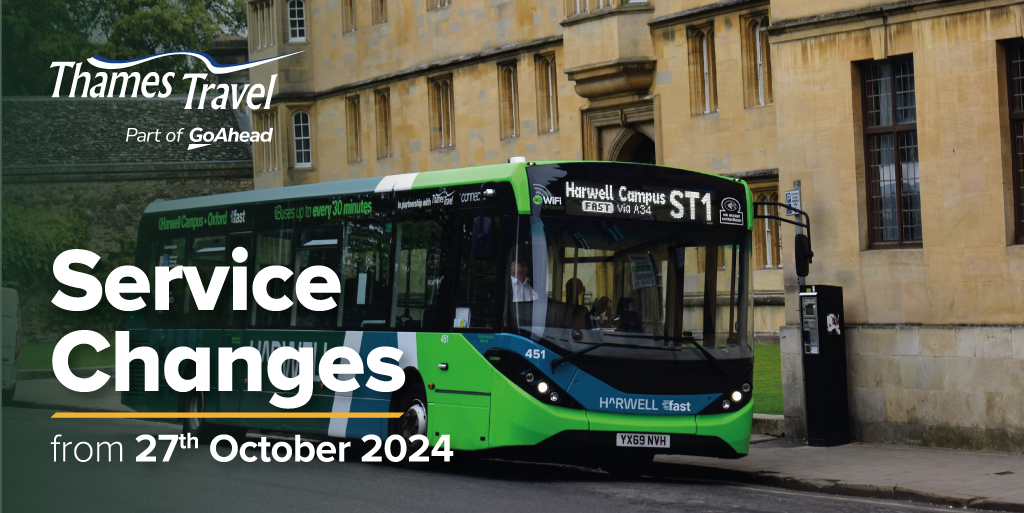 ST1 Timetable Change from 27th October 2024 - Oxford Bus Company and ...