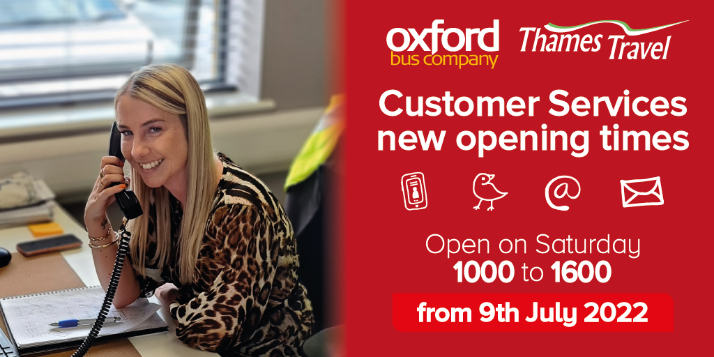 Customer Service changes - Oxford Bus Company and Thames Travel
