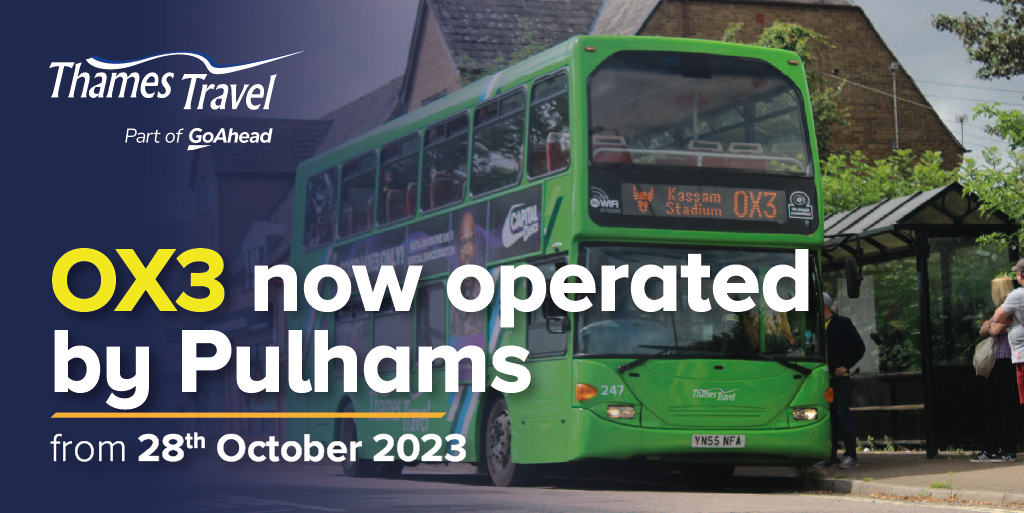 OX3 will now be operated by Pulhams Coaches - Oxford Bus Company and ...