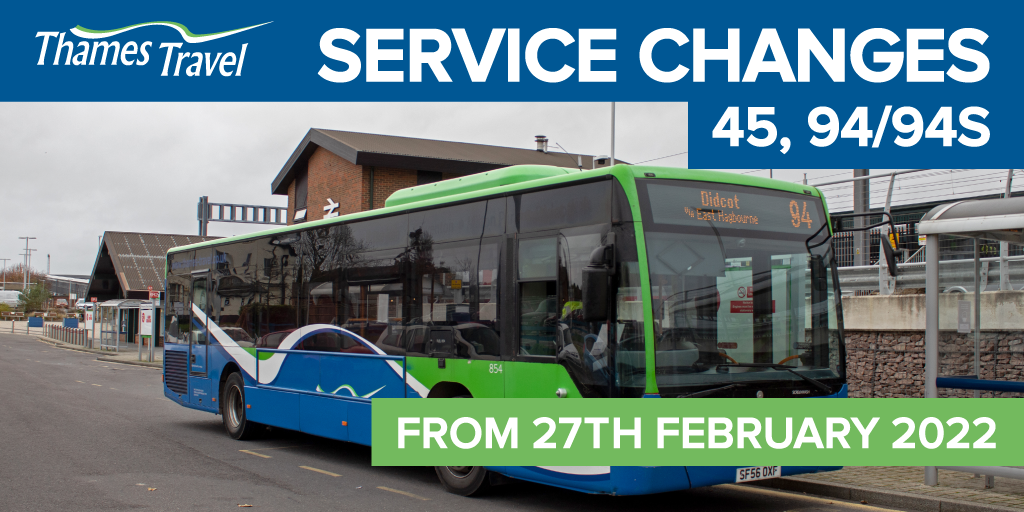 45 & 94/94S service changes - Oxford Bus Company and Thames Travel
